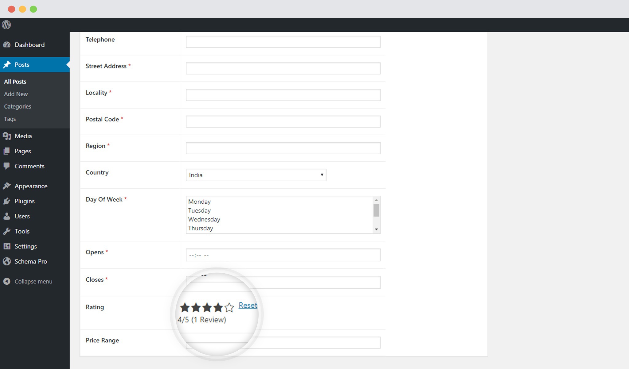 Accept User Ratings from Users - Schema Pro