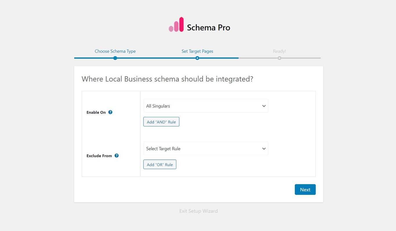 Organization Type in the Setup Wizard - Schema Pro