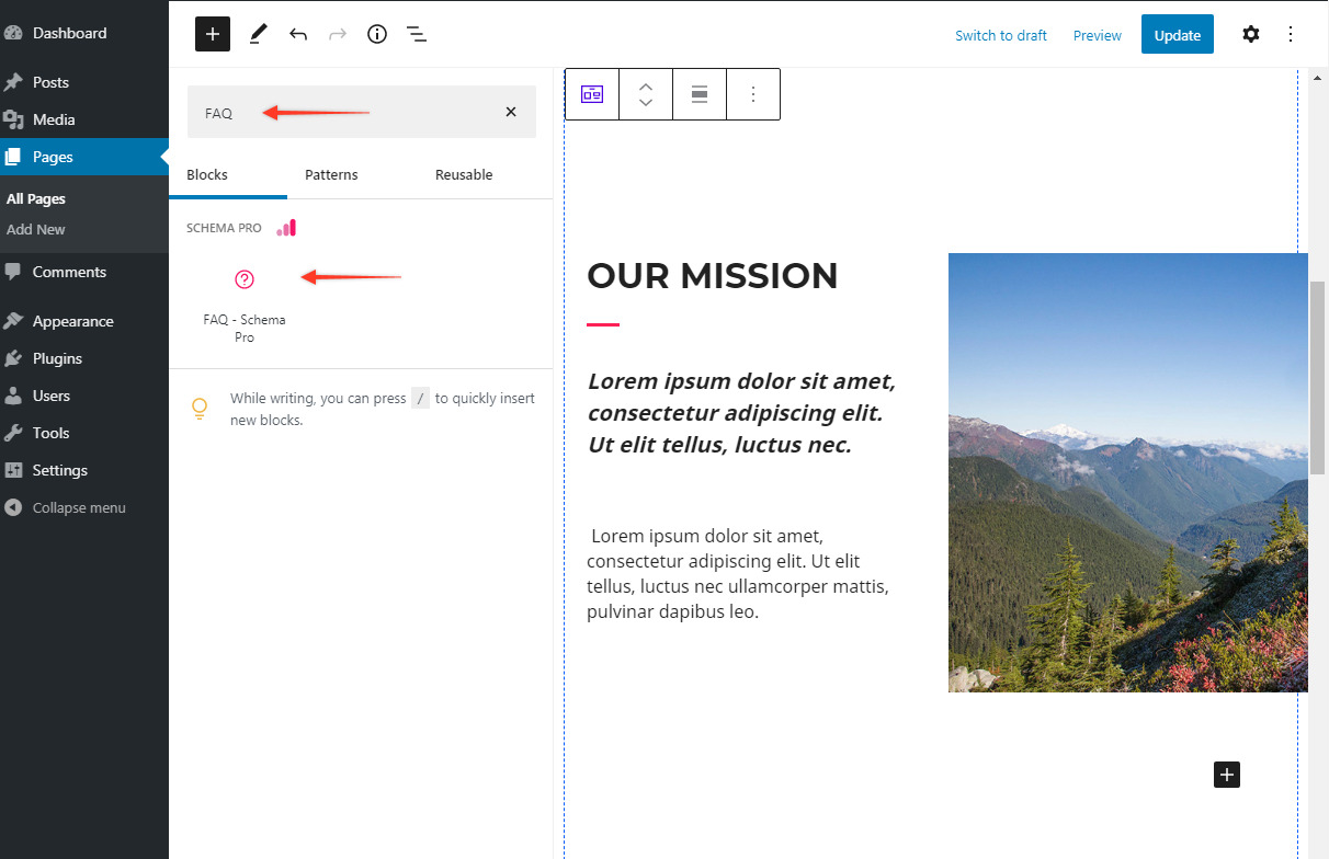 FAQ Schema Type & FAQ Schema Pro Block - Schema Pro