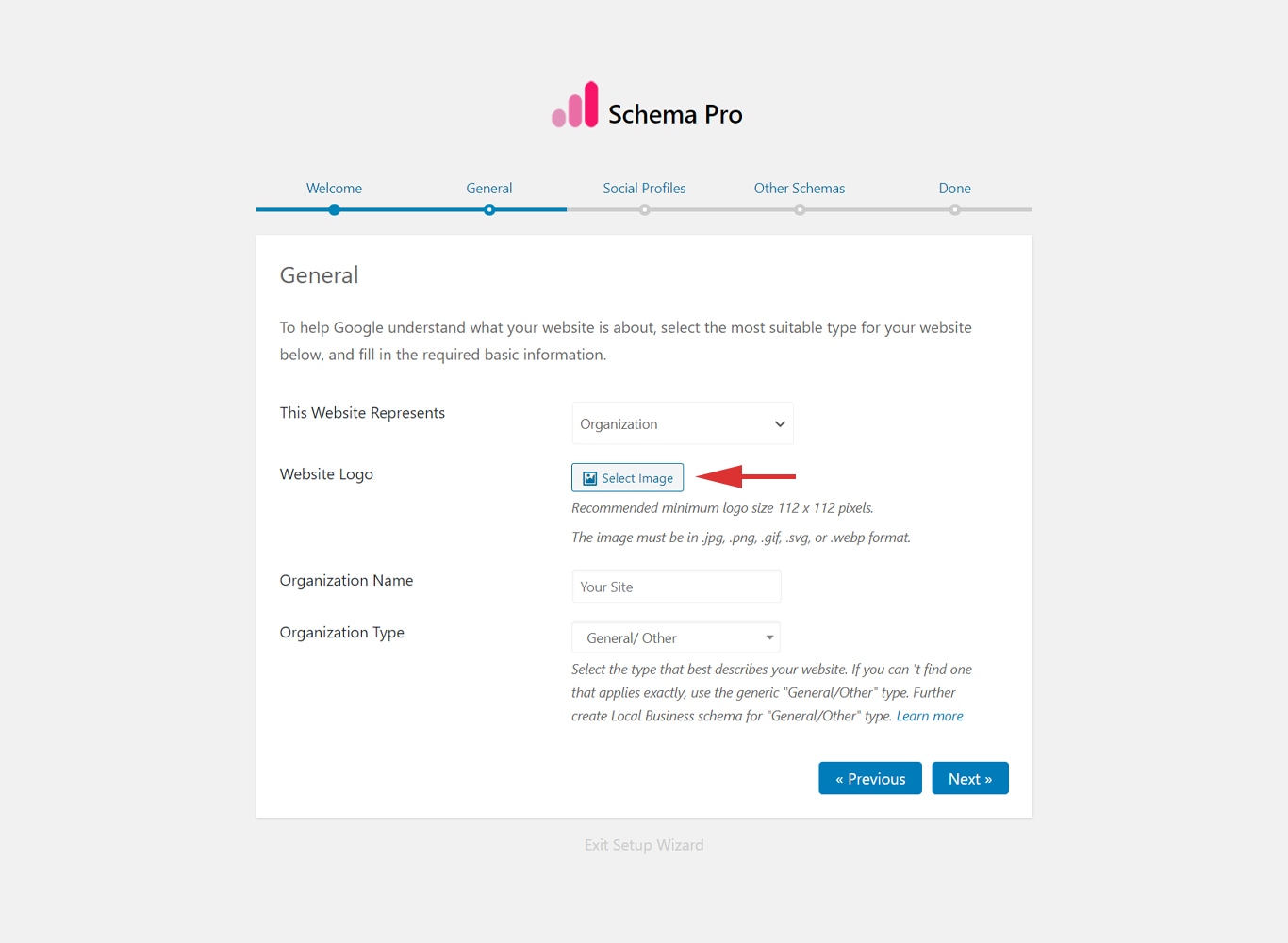 Schema Pro Setup Wizard - Schema Pro